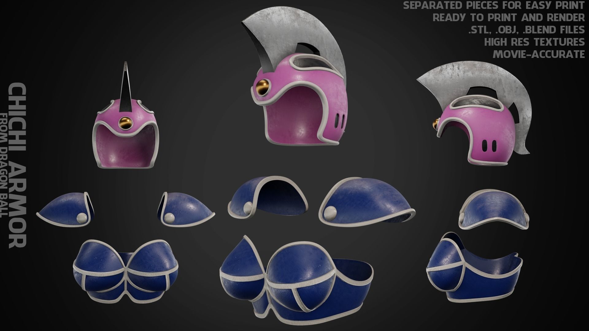 Chi-Chi Battle Armor for Cosplay 3D model 3D printable | CGTrader