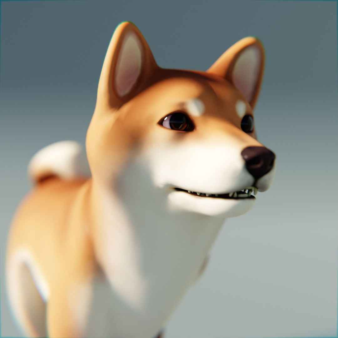 3D model Dog shiba inu VR / AR / low-poly | CGTrader