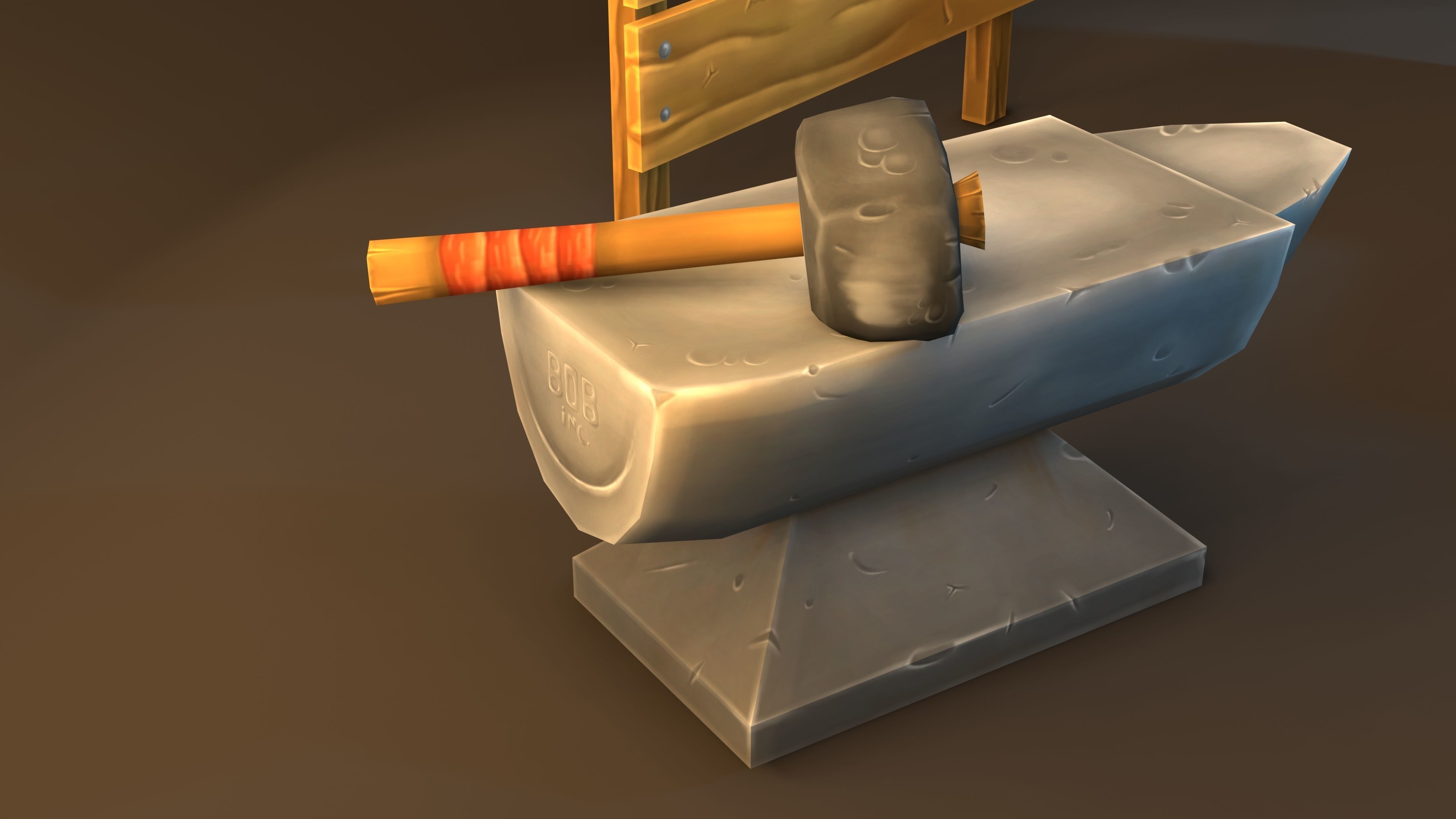 3D model Game ready low poly stylized Forge VR / AR / low-poly | CGTrader