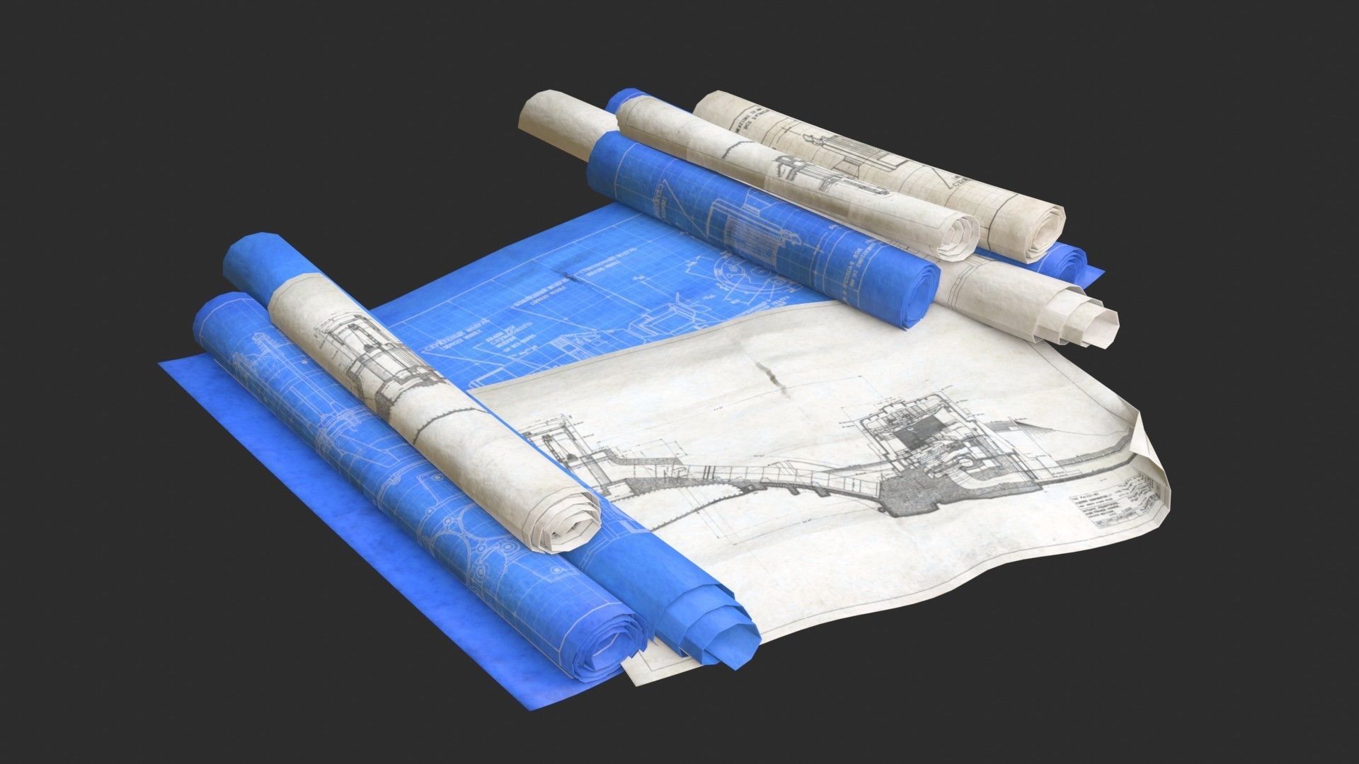 3D model Technical Blueprints VR / AR / low-poly | CGTrader