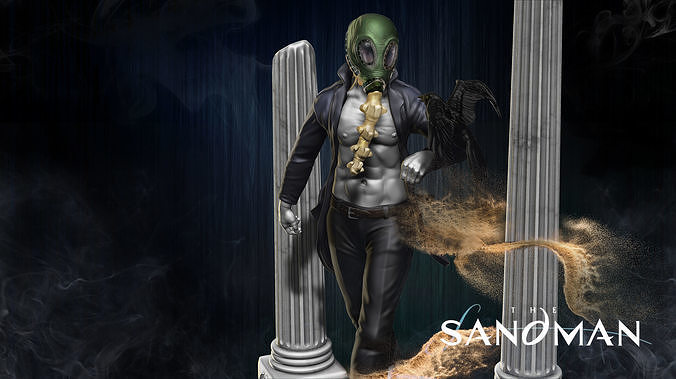 Sandman statue of man holding sword 3D model 3D printable | CGTrader