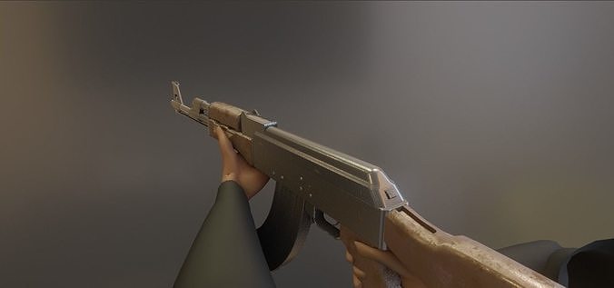 AK Weapon Model with Rigged Arms free 3D model rigged | CGTrader