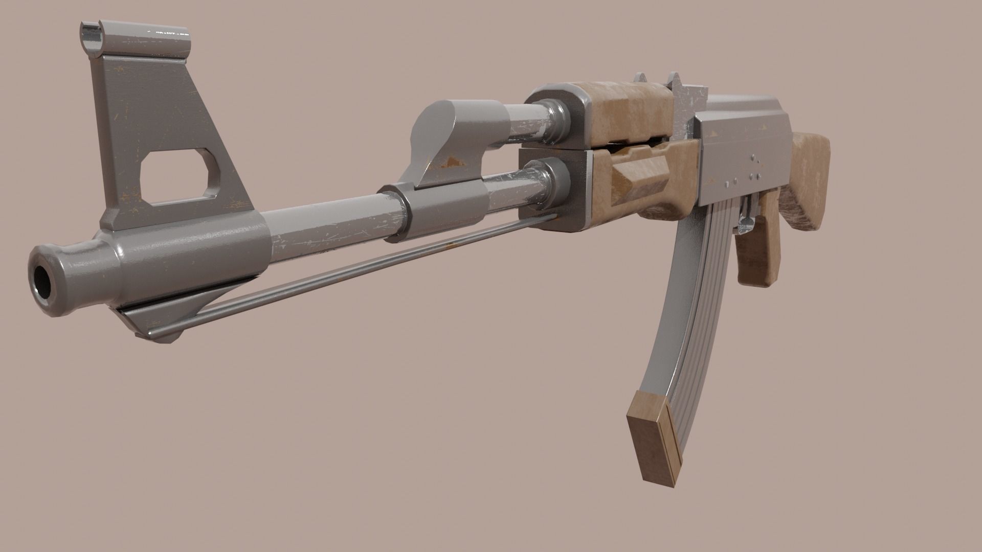AK Weapon Model with Rigged Arms free 3D model rigged | CGTrader