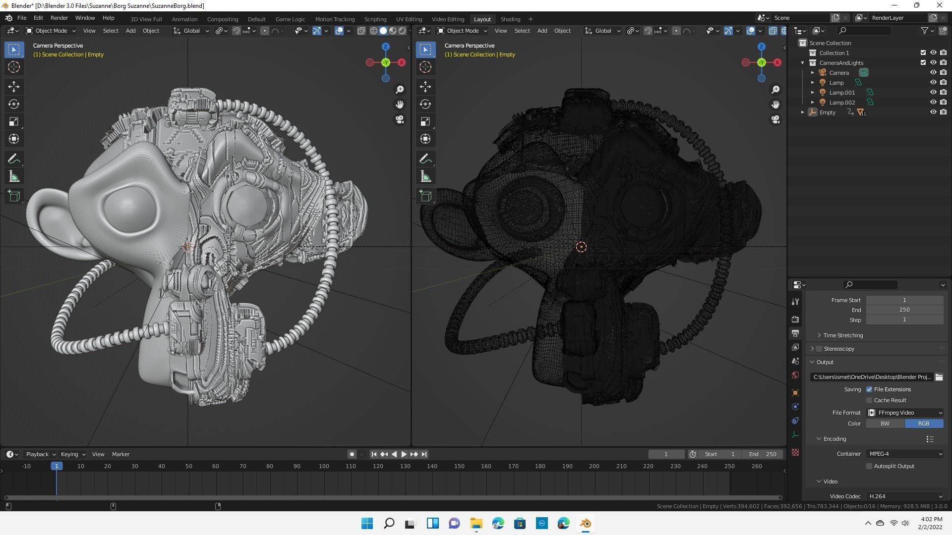 Blender Suzanne Star Trek Borg 3D model | CGTrader