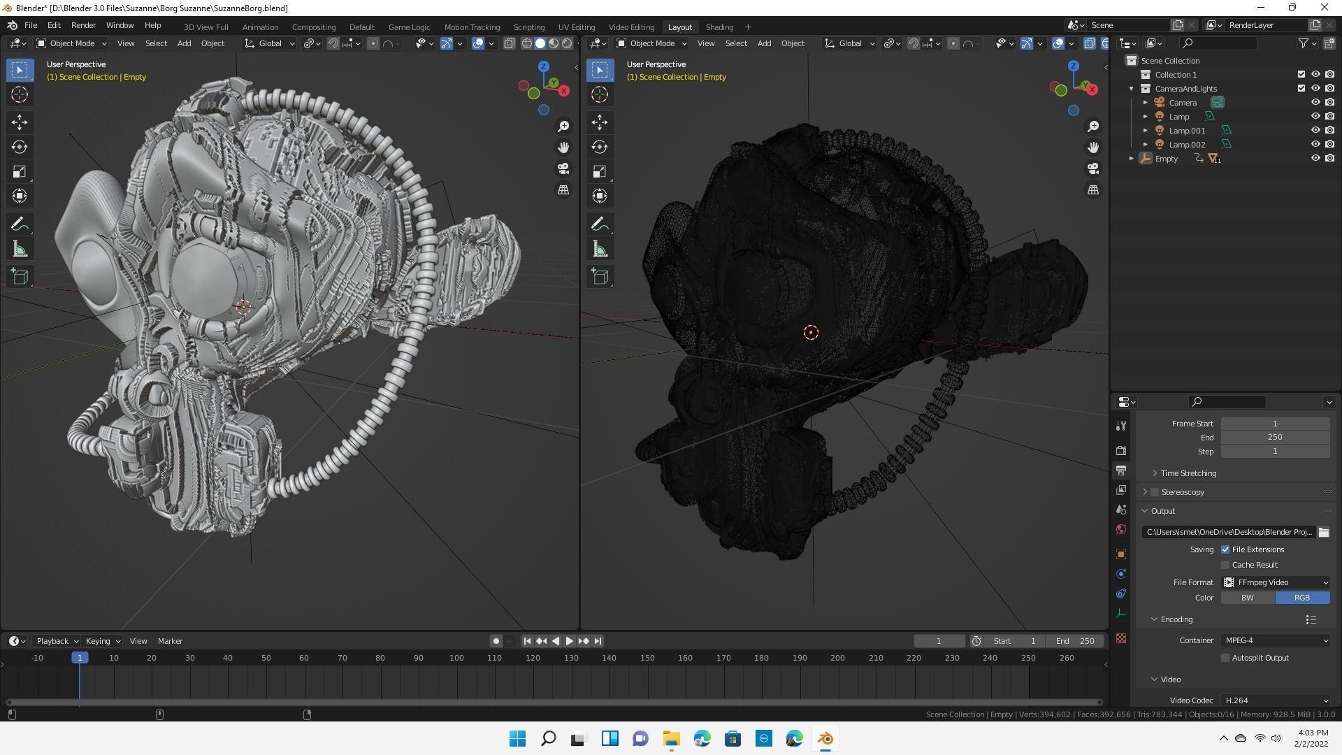Blender Suzanne Star Trek Borg 3D model | CGTrader