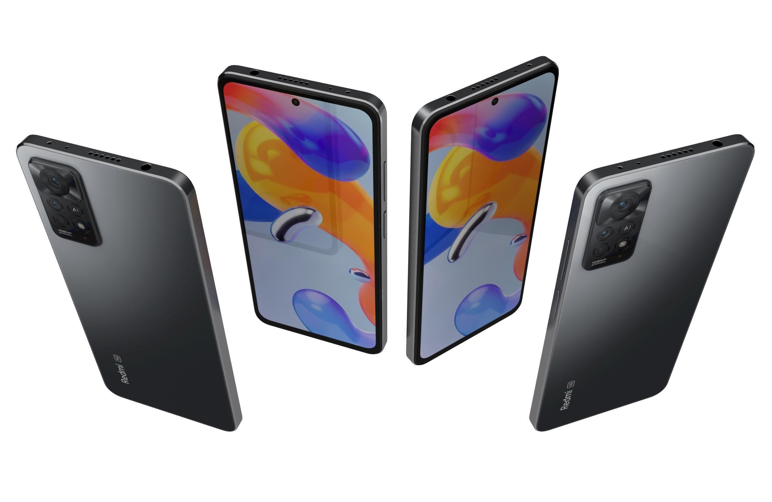 Xiaomi Redmi Note 11 Pro 5G Graphite Gray 3D model | CGTrader