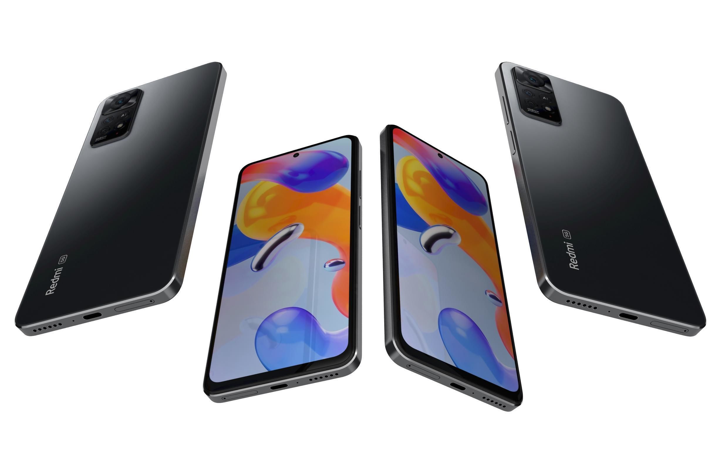 Xiaomi Redmi Note 11 Pro 5G Graphite Gray 3D model | CGTrader