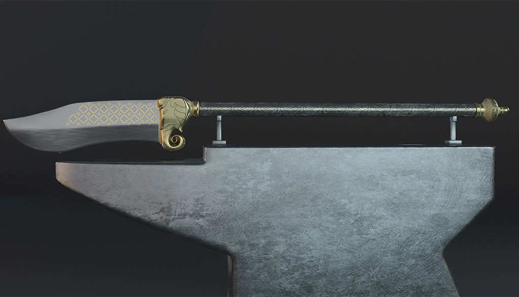 Bhuj ancient Indian weapon 3D model | CGTrader