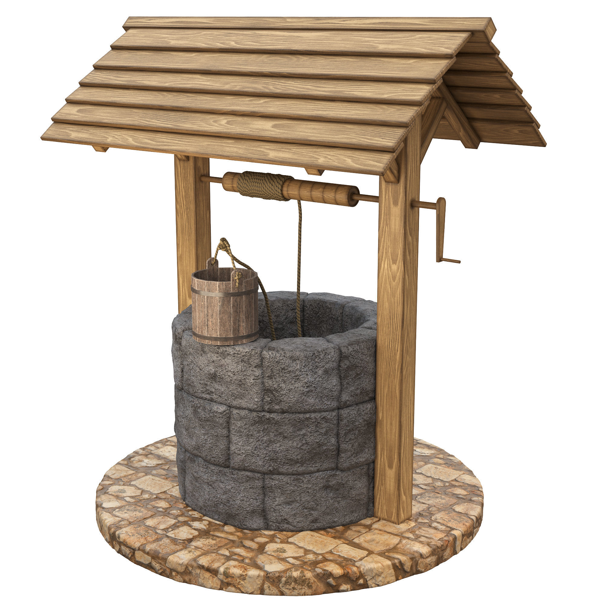 Medieval well PBR 3D model | CGTrader