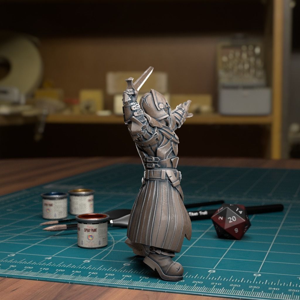 Guard Reaching - Pre-Supported 3D model 3D printable | CGTrader