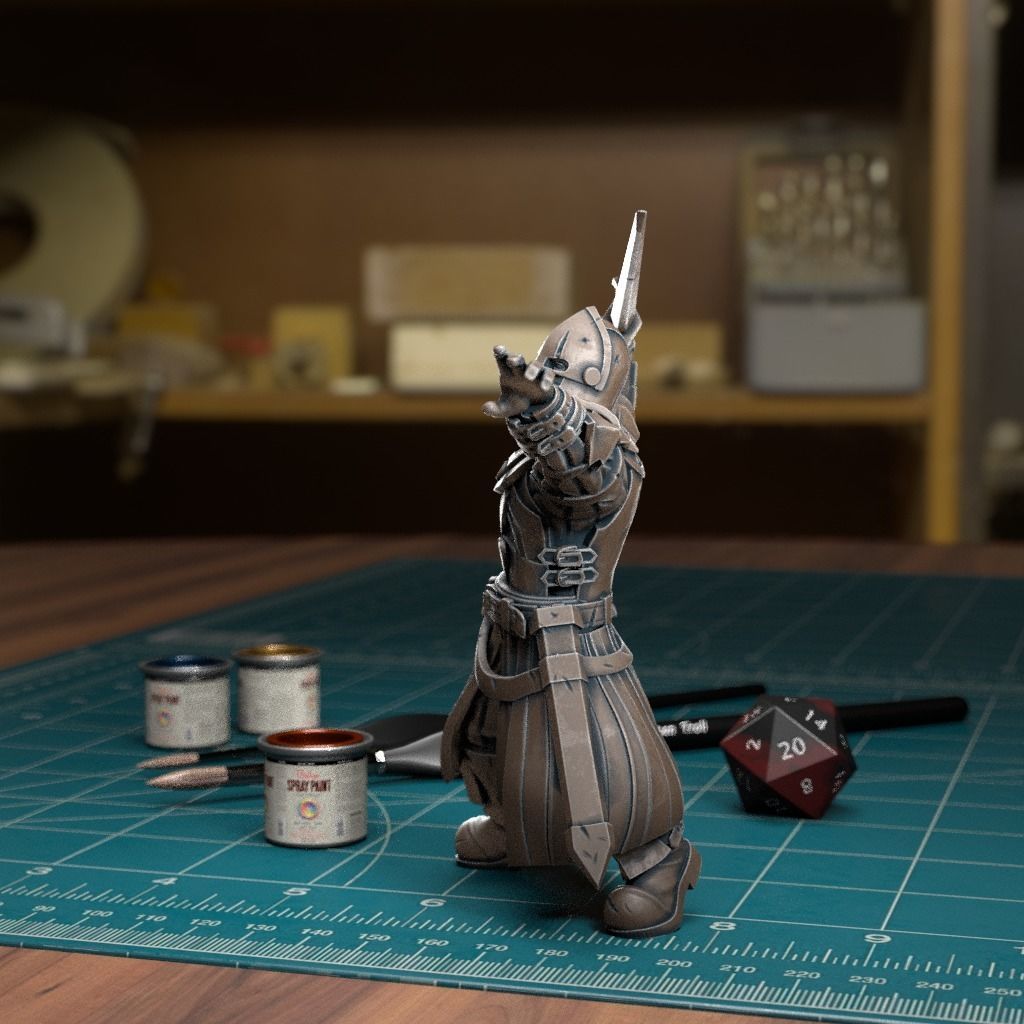 Guard Reaching - Pre-Supported 3D model 3D printable | CGTrader