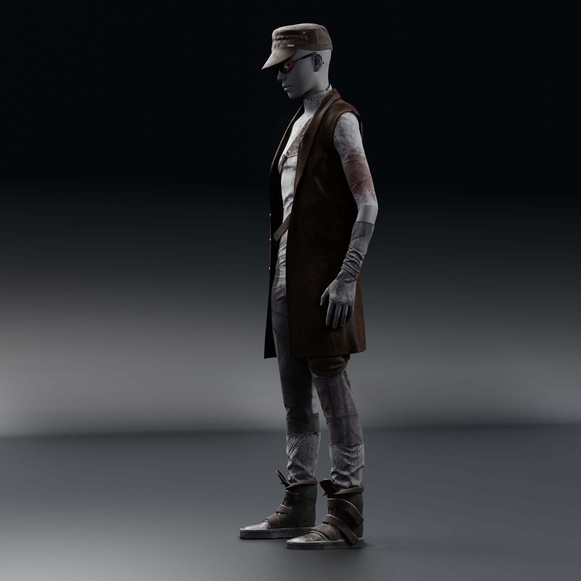 3D model Custom female outfit for Metahuman character VR / AR / low ...