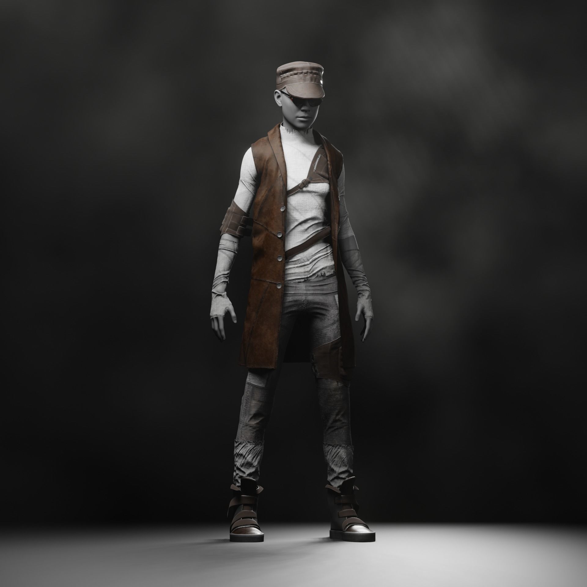 3D model Custom female outfit for Metahuman character VR / AR / low ...