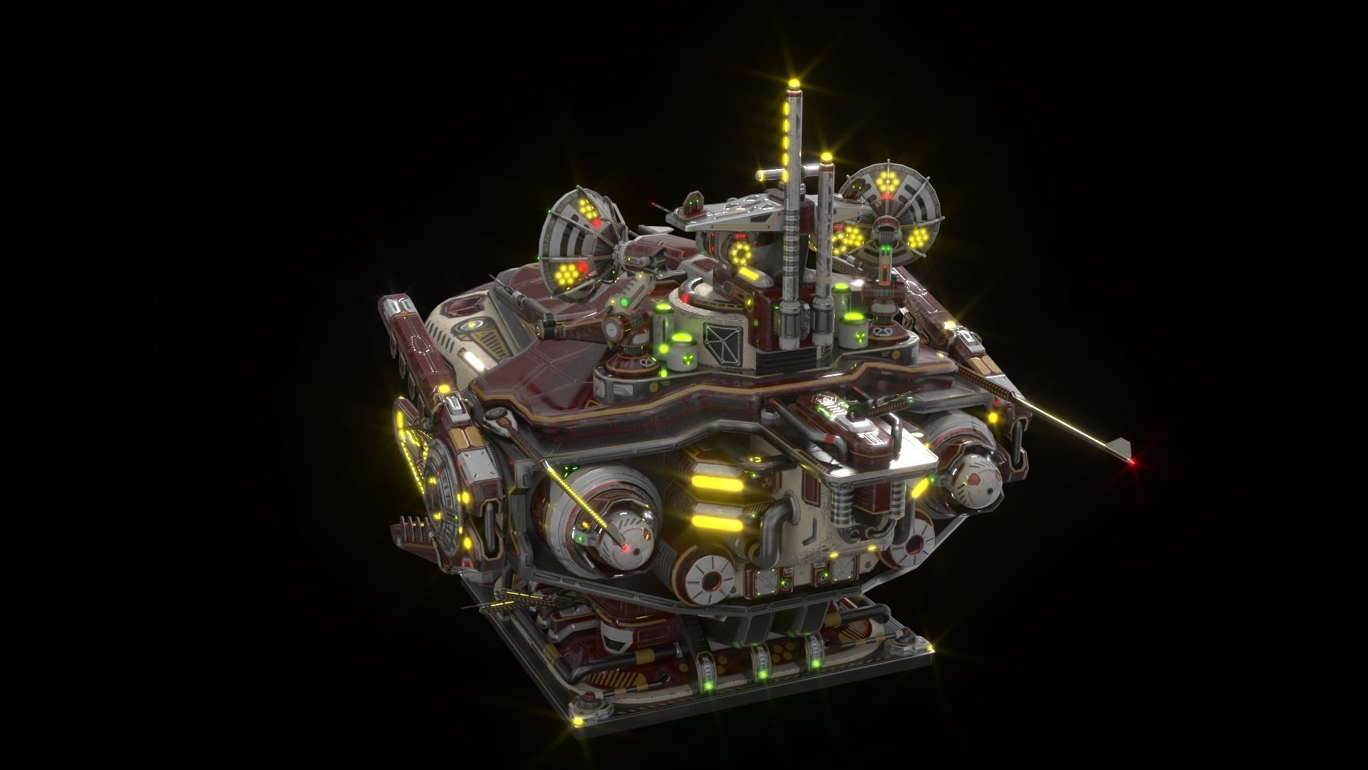 Imperial Large Command Module 3D model animated | CGTrader