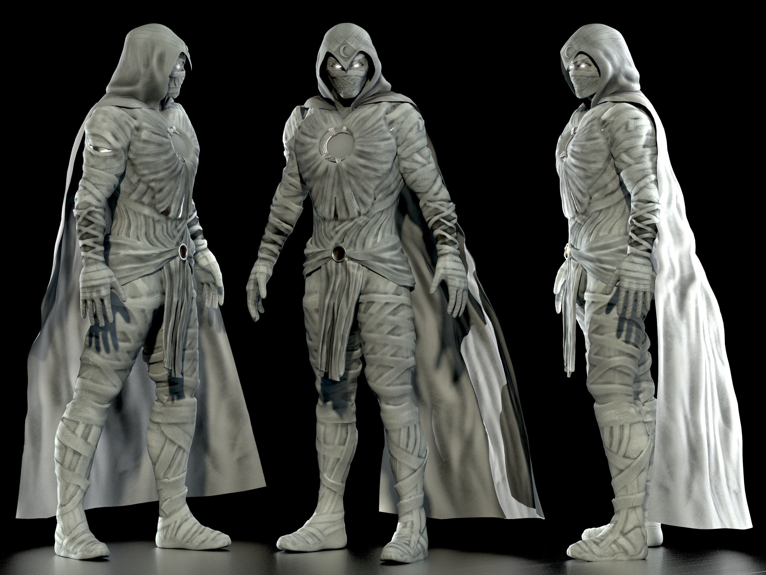 3D model Moon Knight VR / AR / low-poly rigged | CGTrader