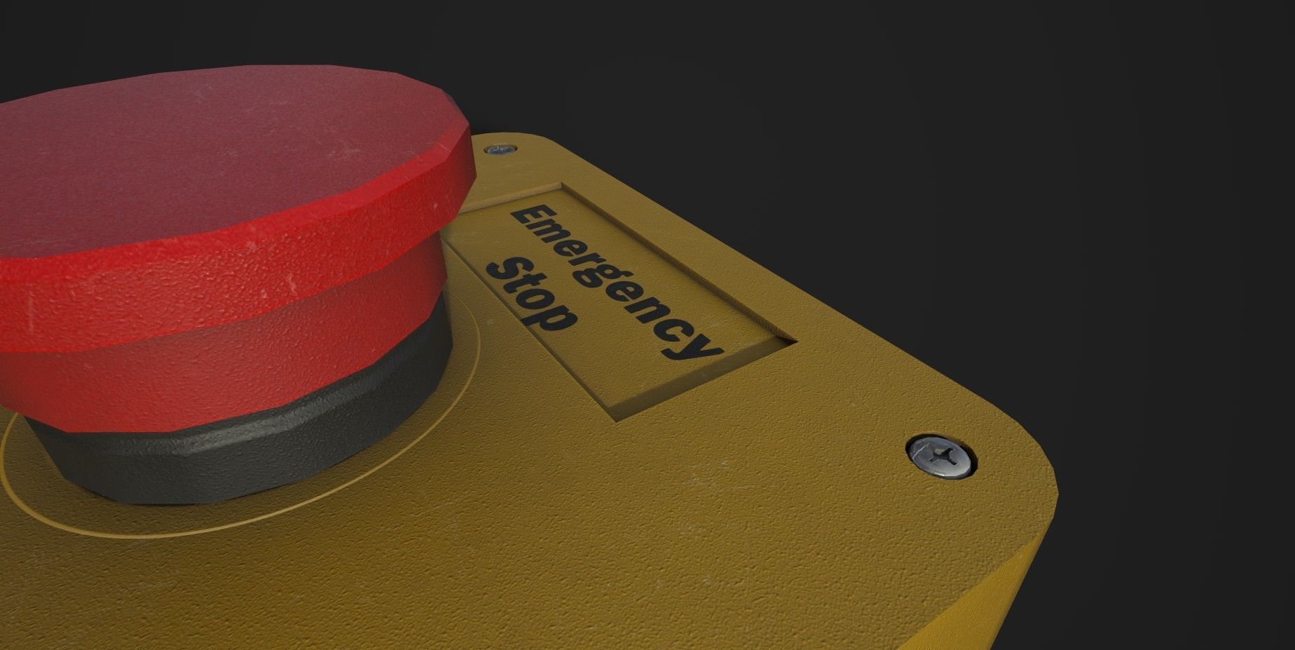 3D model Emergency Stop Control VR / AR / low-poly | CGTrader