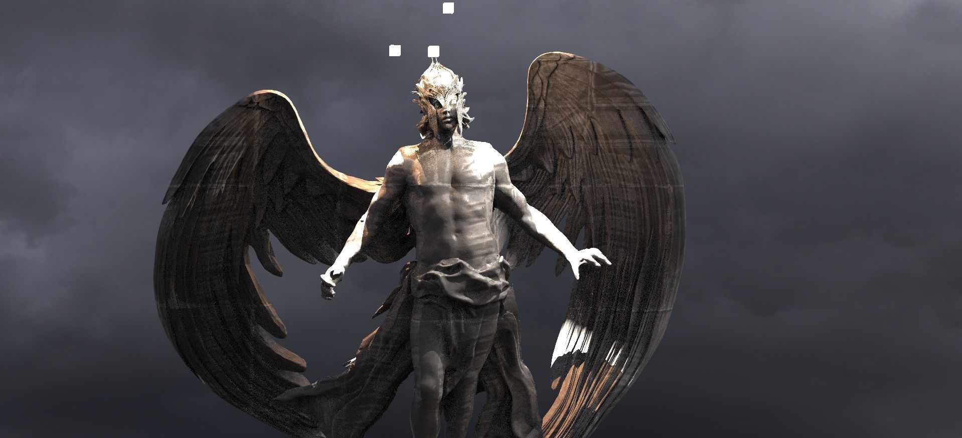 Devine Arch Angel With Helmet 3D model | CGTrader