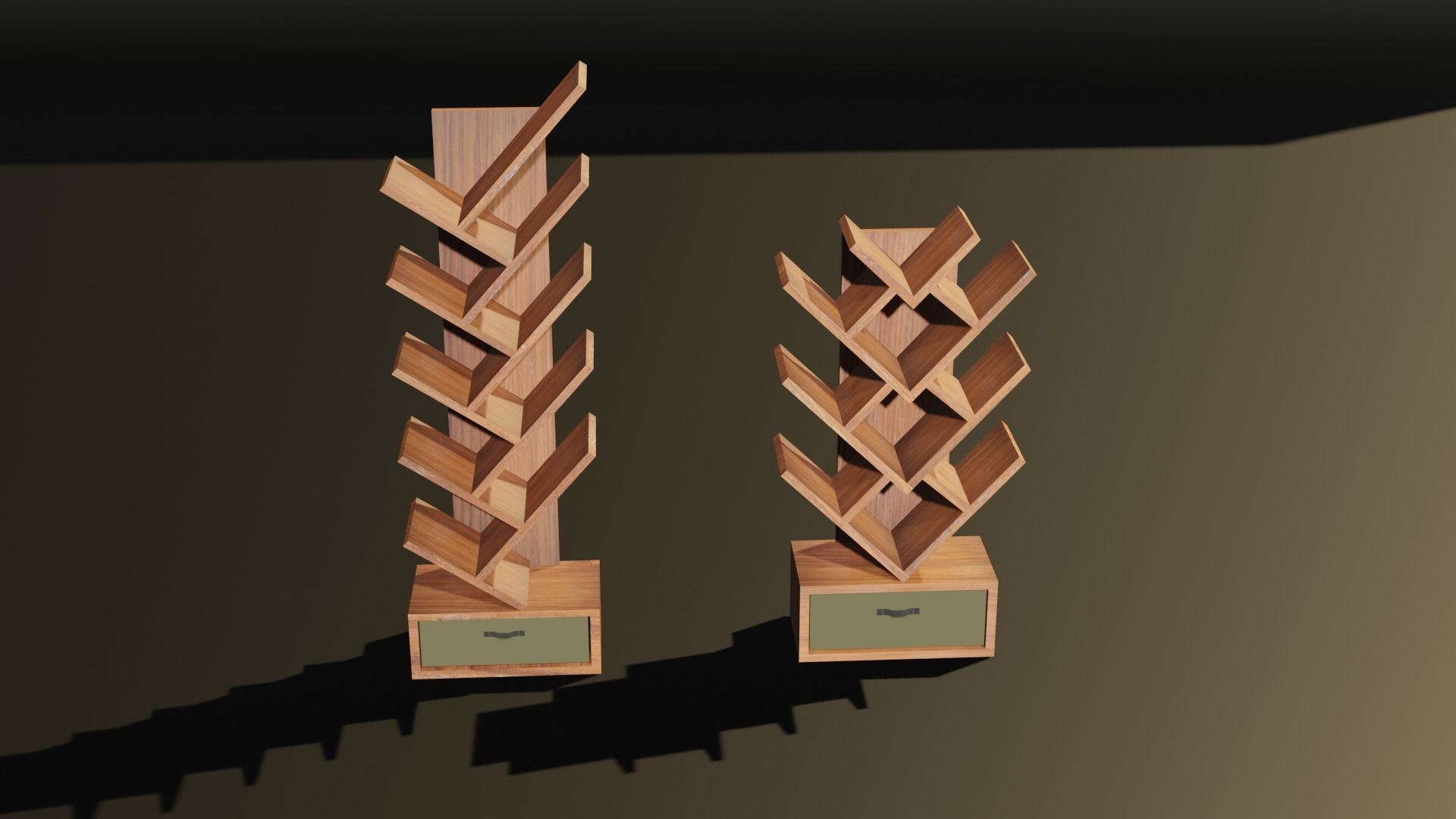 3D Tree BookShelf free VR / AR / low-poly 3D model | CGTrader