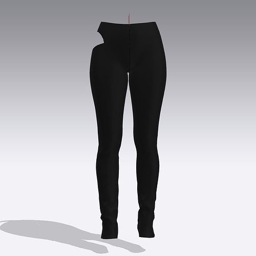 PANT BLACK MODERN LOOK STYLE LONG 3D model | CGTrader