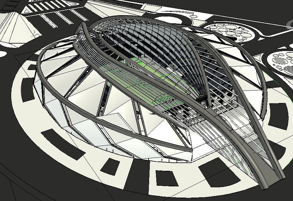 Sports stadium compelete revit project 3D model | CGTrader