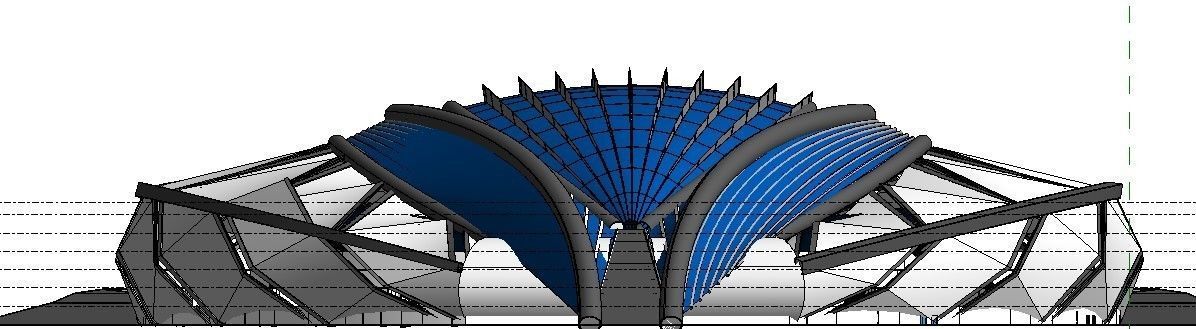 Sports stadium compelete revit project 3D model | CGTrader