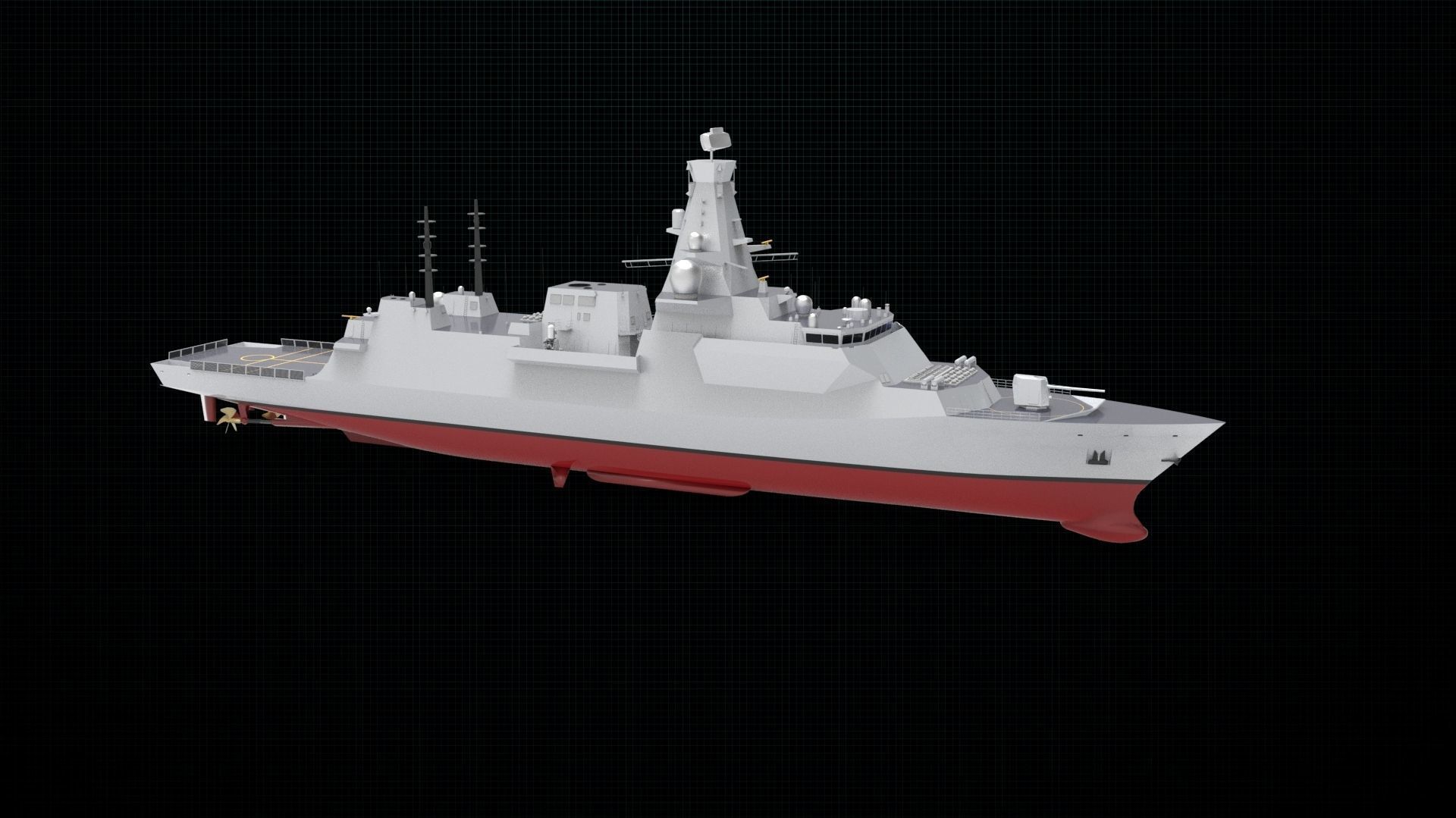 Frigate ship type 26 3D model | CGTrader
