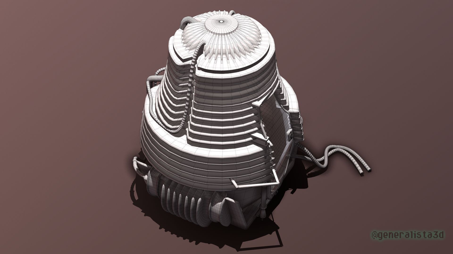 The Fly Teleportation Pod Printable version 3D model 3D printable ...
