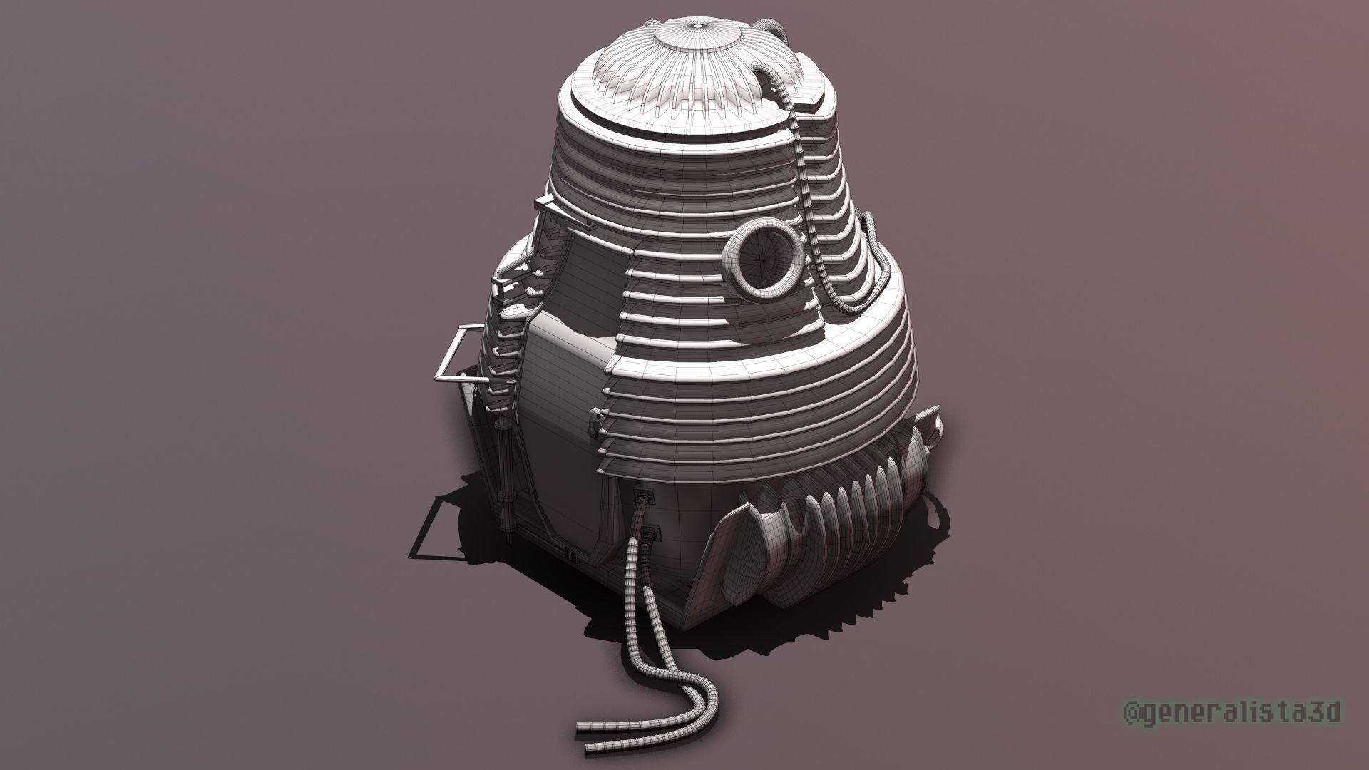 The Fly Teleportation Pod Printable version 3D model 3D printable ...