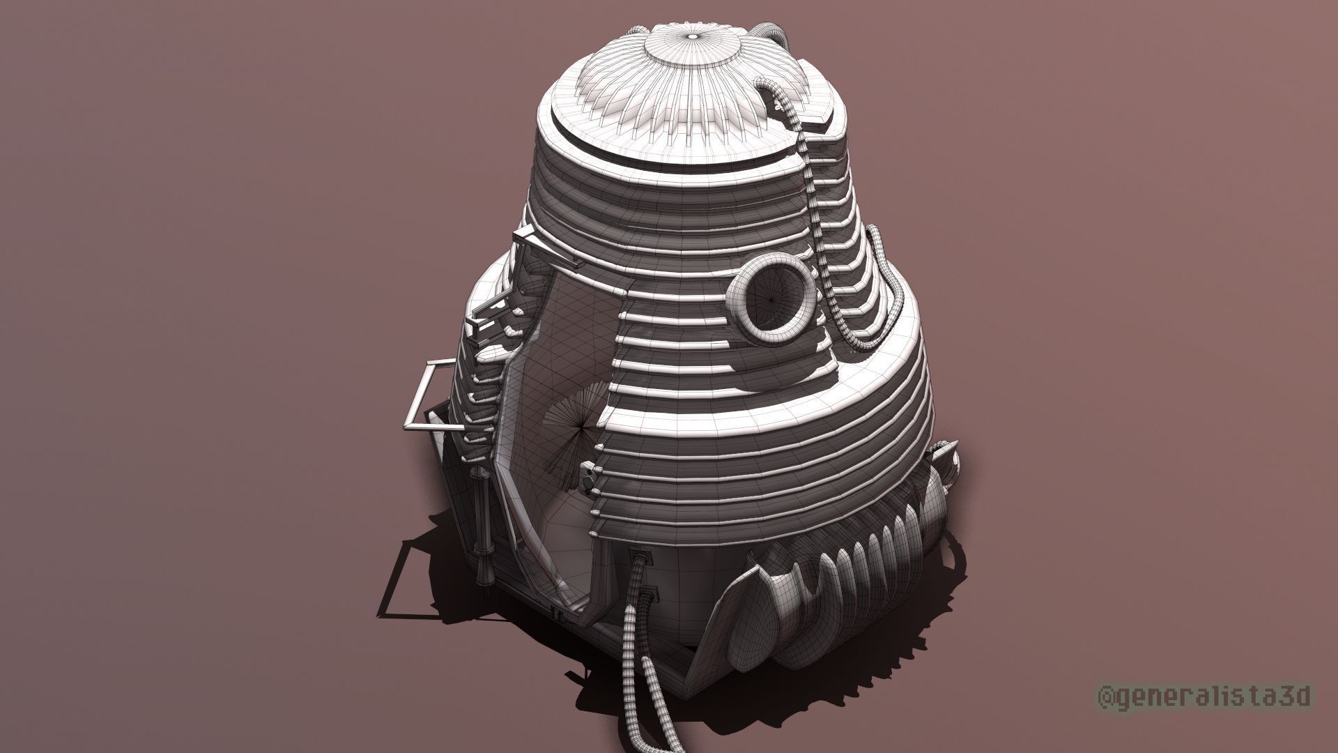 The Fly Teleportation Pod Printable version 3D model 3D printable ...