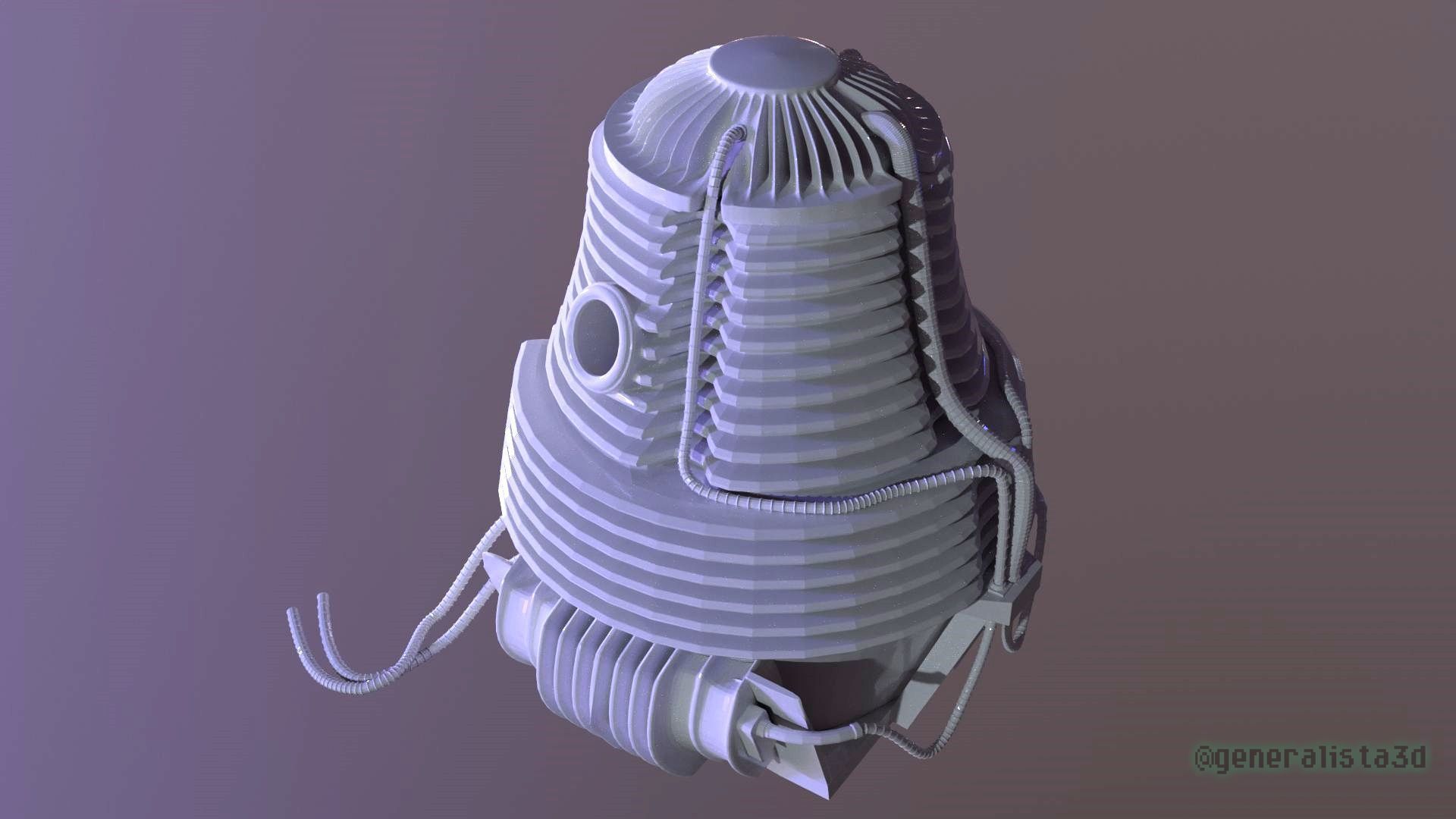The Fly Teleportation Pod Printable version 3D model 3D printable ...