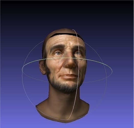 Abraham Lincoln 3D Face Reconstruction free VR / AR / low-poly 3D model ...