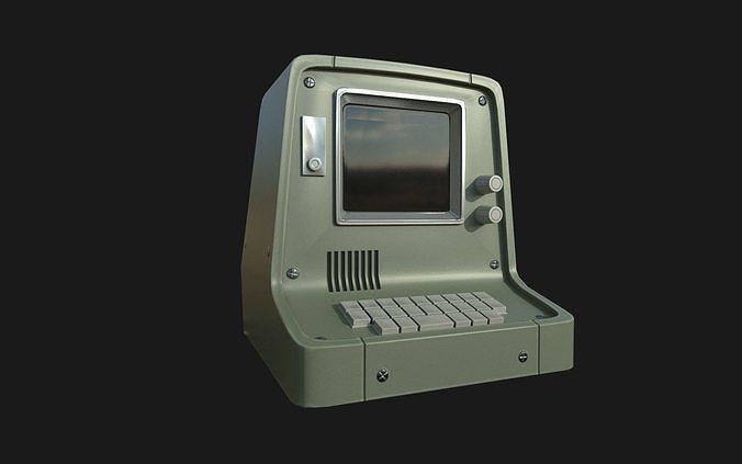 3D model Retro Stylized Computer - Tutorial Included VR / AR / low-poly ...