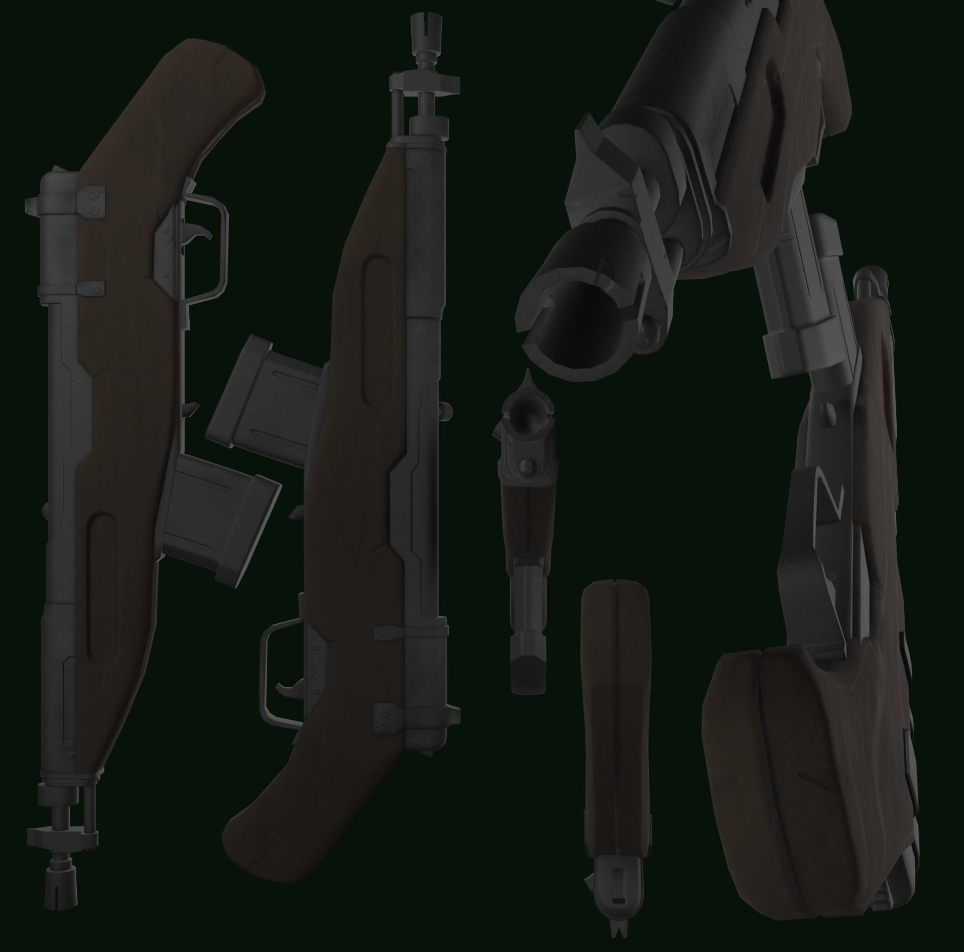 3D model Stylized rifle VR / AR / low-poly | CGTrader