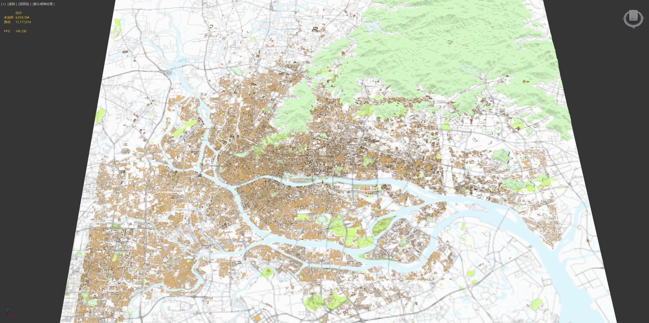 GuangZhou City urban planning maquett building 3D Topography 3D model ...