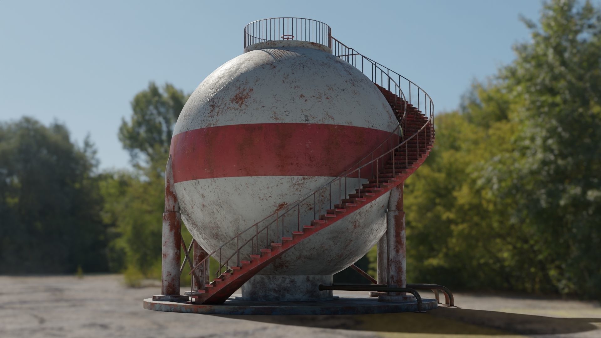 3D model Sphere tank VR / AR / low-poly | CGTrader