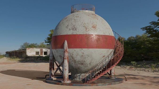 3D model Sphere tank VR / AR / low-poly | CGTrader