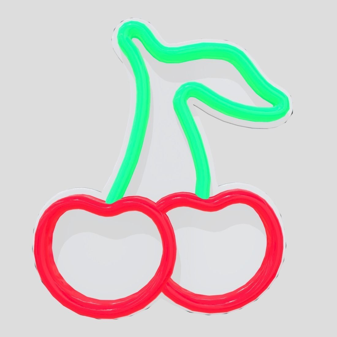 CC0 - Neon Sign Cherry free VR / AR / low-poly 3D model | CGTrader