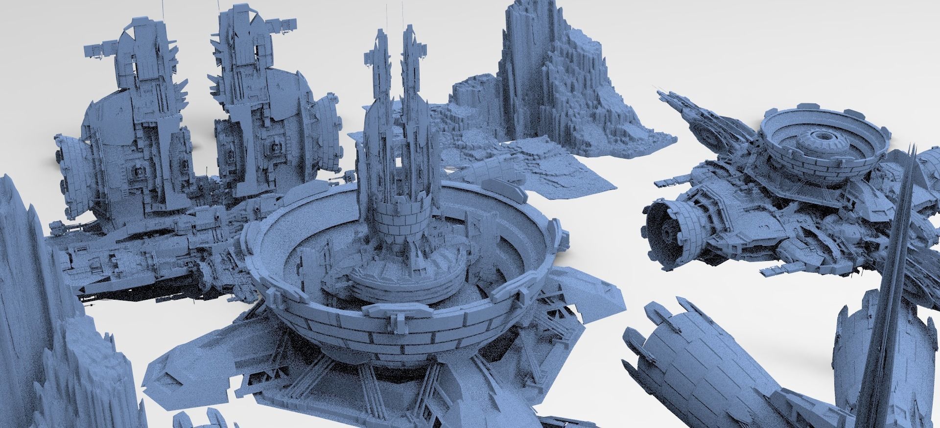 Halo Forerunner Inspired Gateway Kit Bash 3D model | CGTrader