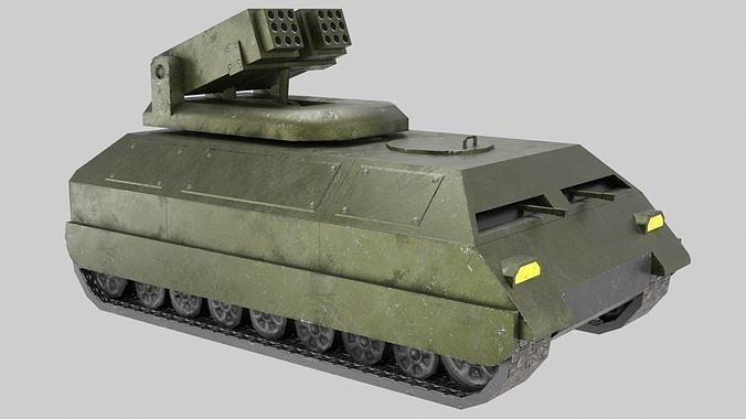 3D model tank with rocket launcher VR / AR / low-poly | CGTrader
