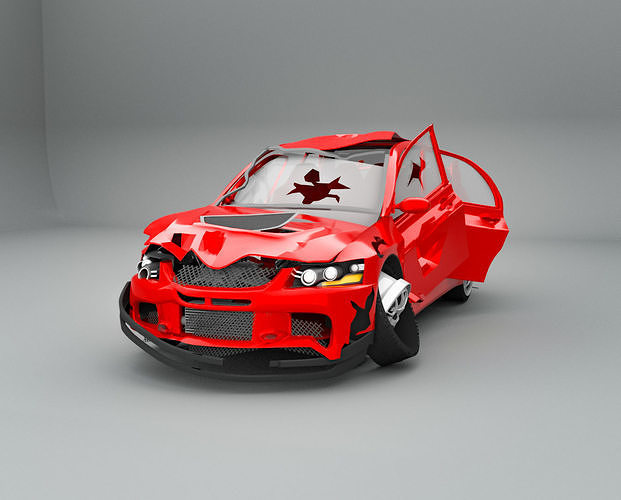 Accident car free 3D model | CGTrader