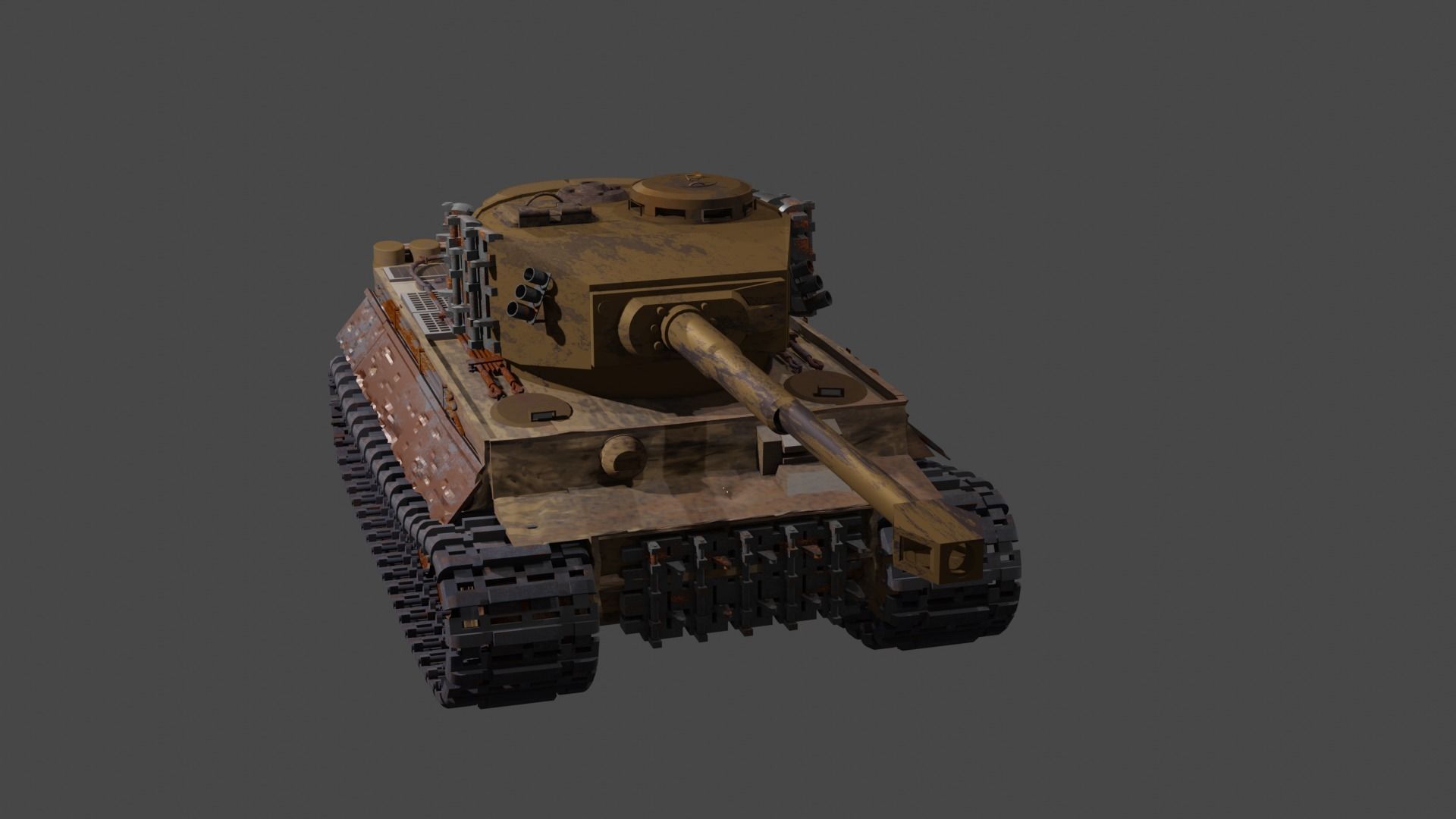 tiger 1 basic rendered 3d model 3D model | CGTrader