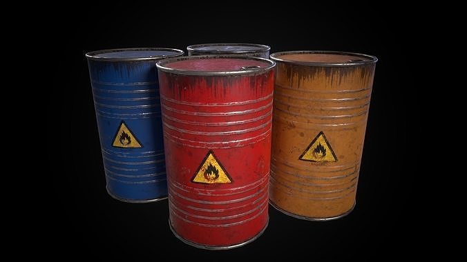 3D model Explosive Barrel VR / AR / low-poly | CGTrader