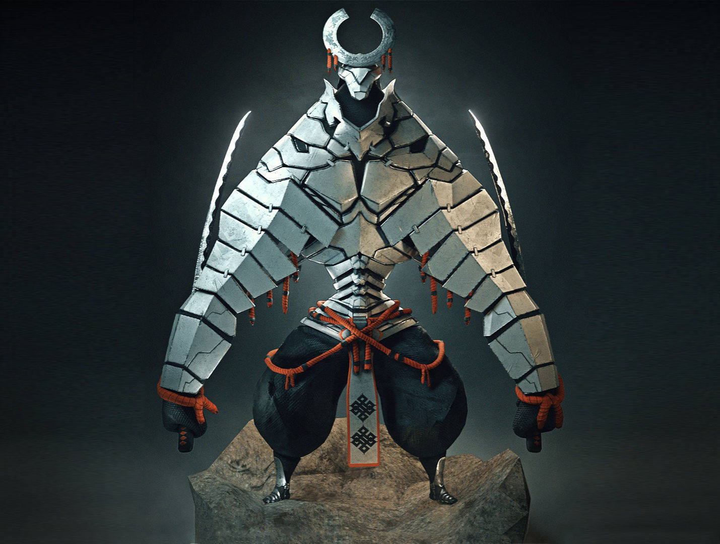 3D model Sci-fi Samurai low-poly VR / AR / low-poly | CGTrader