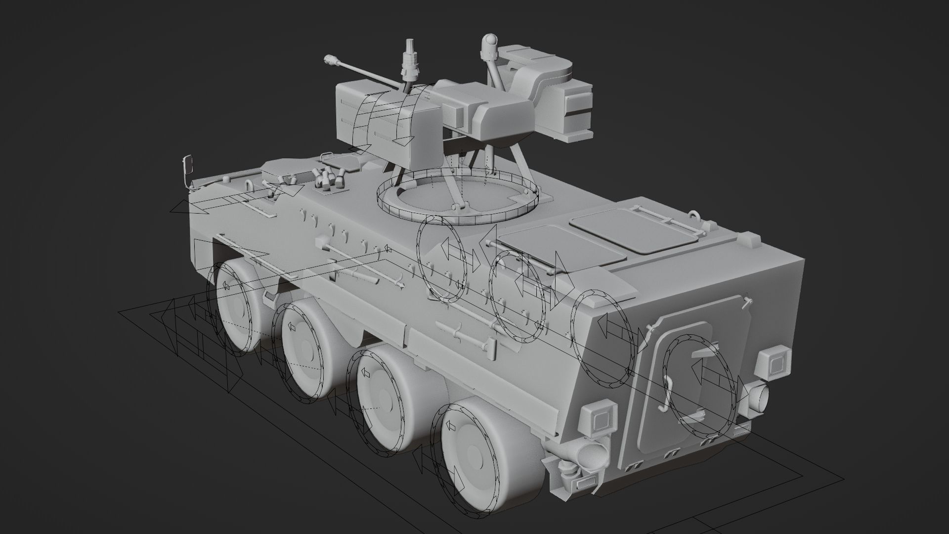 3D model Pandur II 8x8 - Blender Asset VR / AR / low-poly | CGTrader