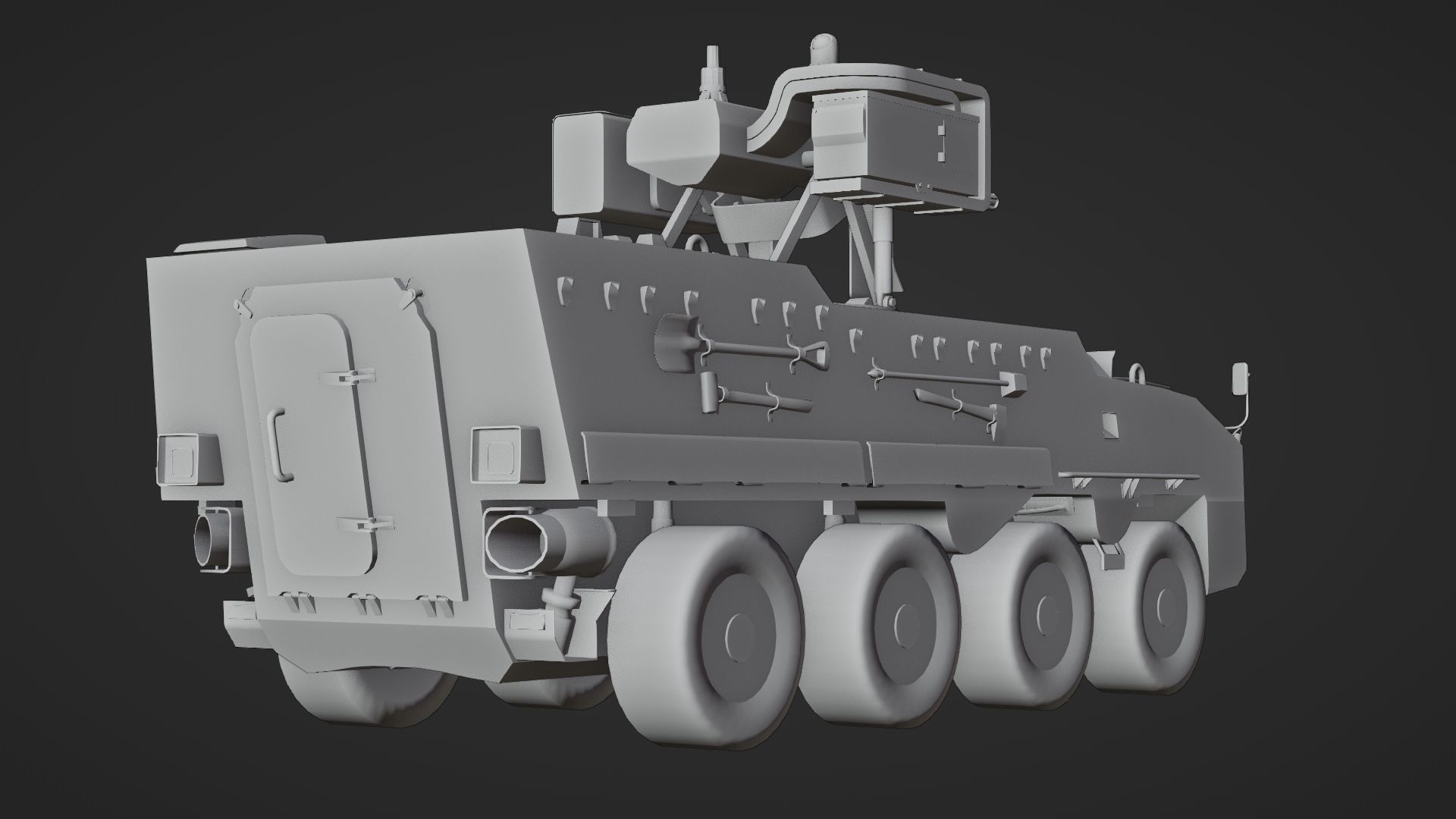 3D model Pandur II 8x8 - Blender Asset VR / AR / low-poly | CGTrader