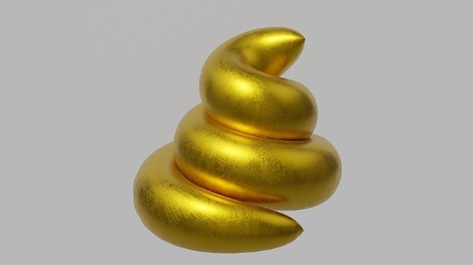 3D model Poo poop 3D model Gold VR / AR / low-poly | CGTrader