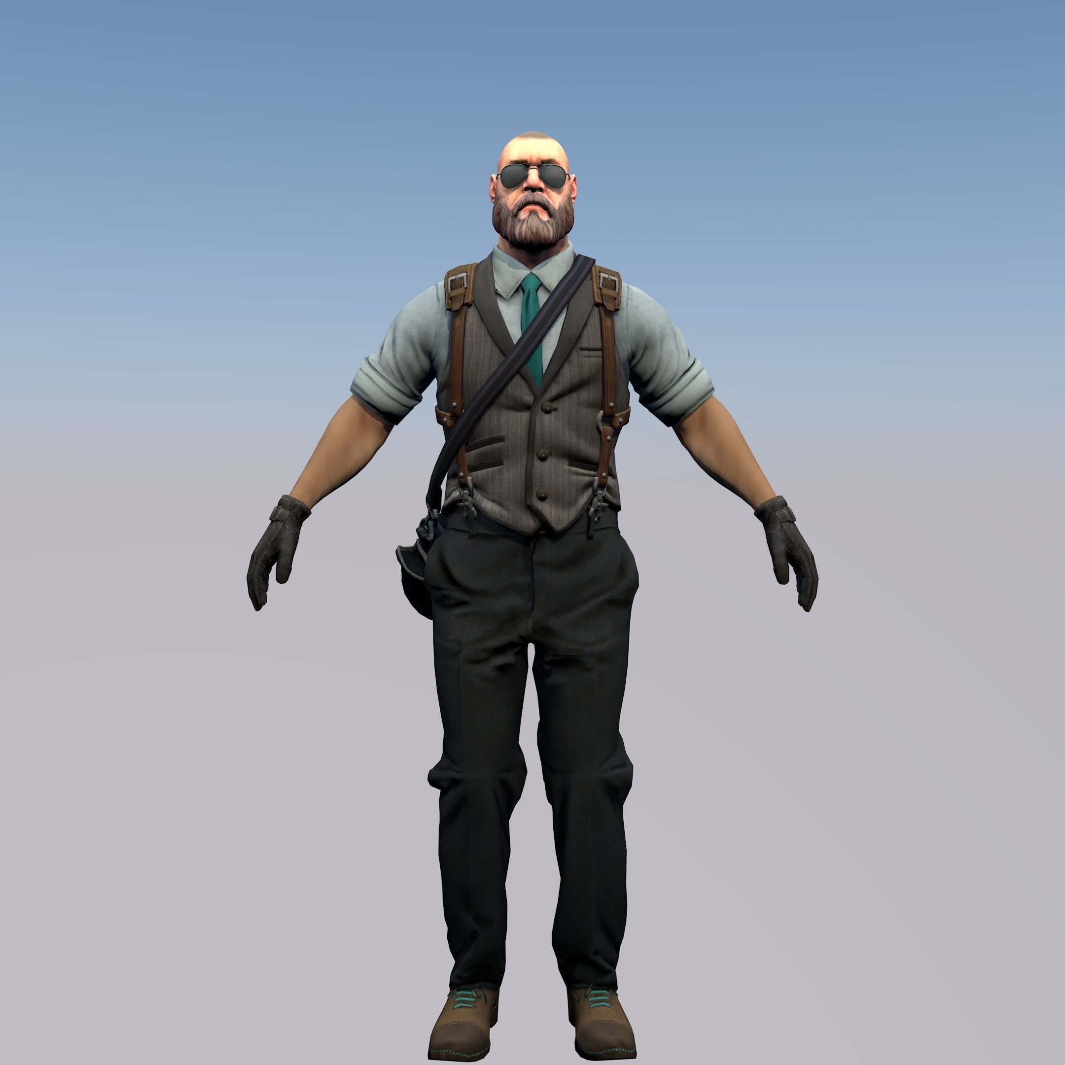 Agent from the game CSGO Tiny Kev Professional 3D model | CGTrader