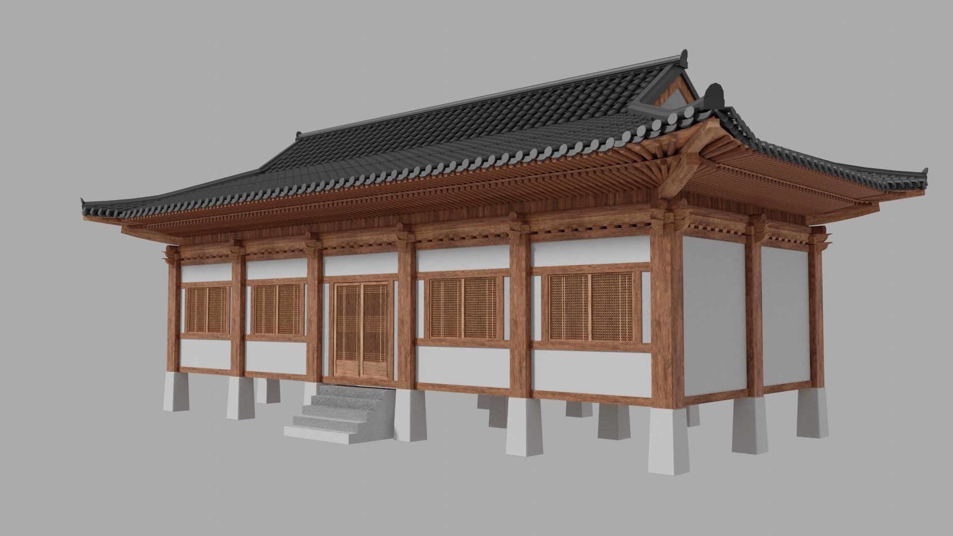 Korean Traditional Architecture Module 3D model | CGTrader