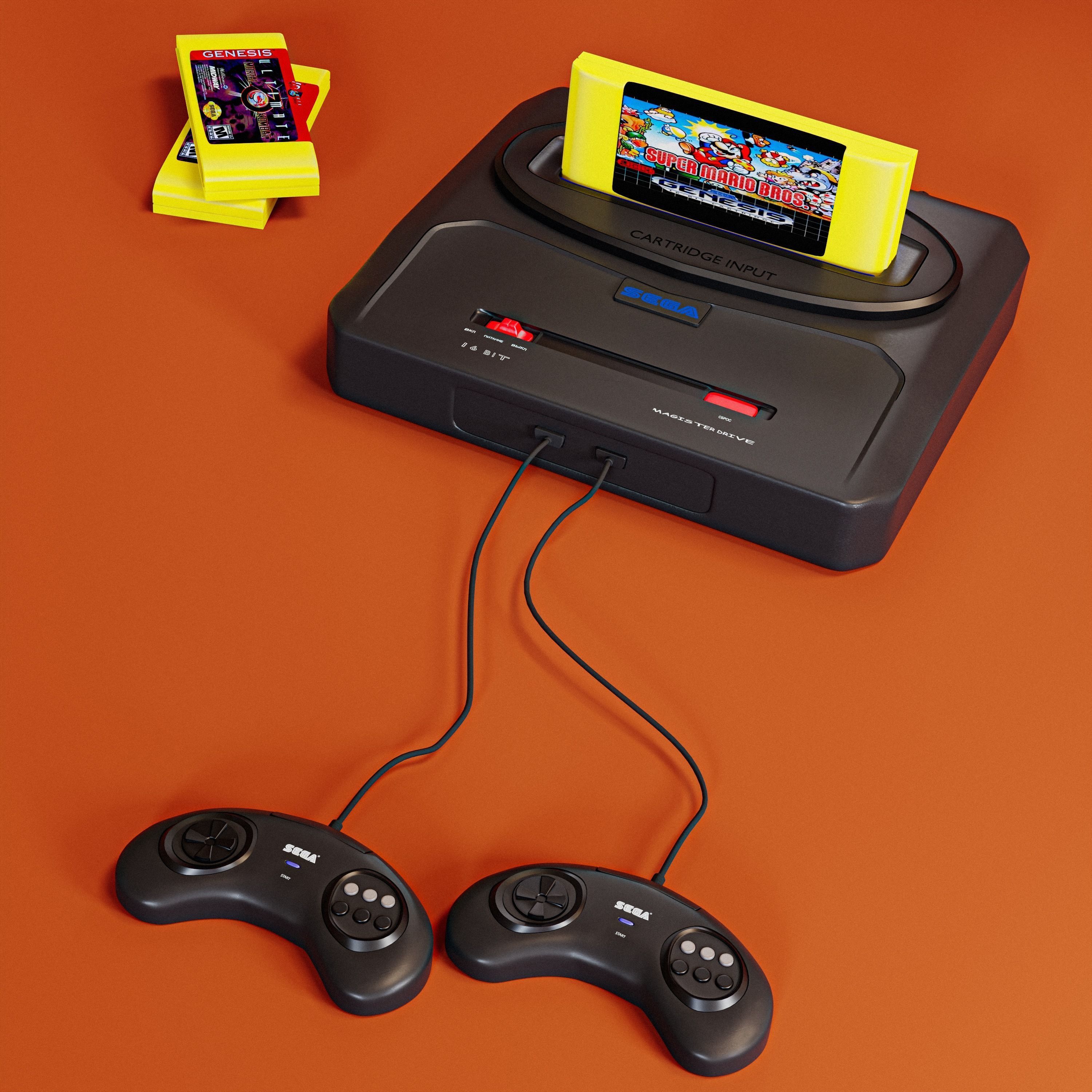 Sega mega drive free VR / AR / low-poly 3D model | CGTrader