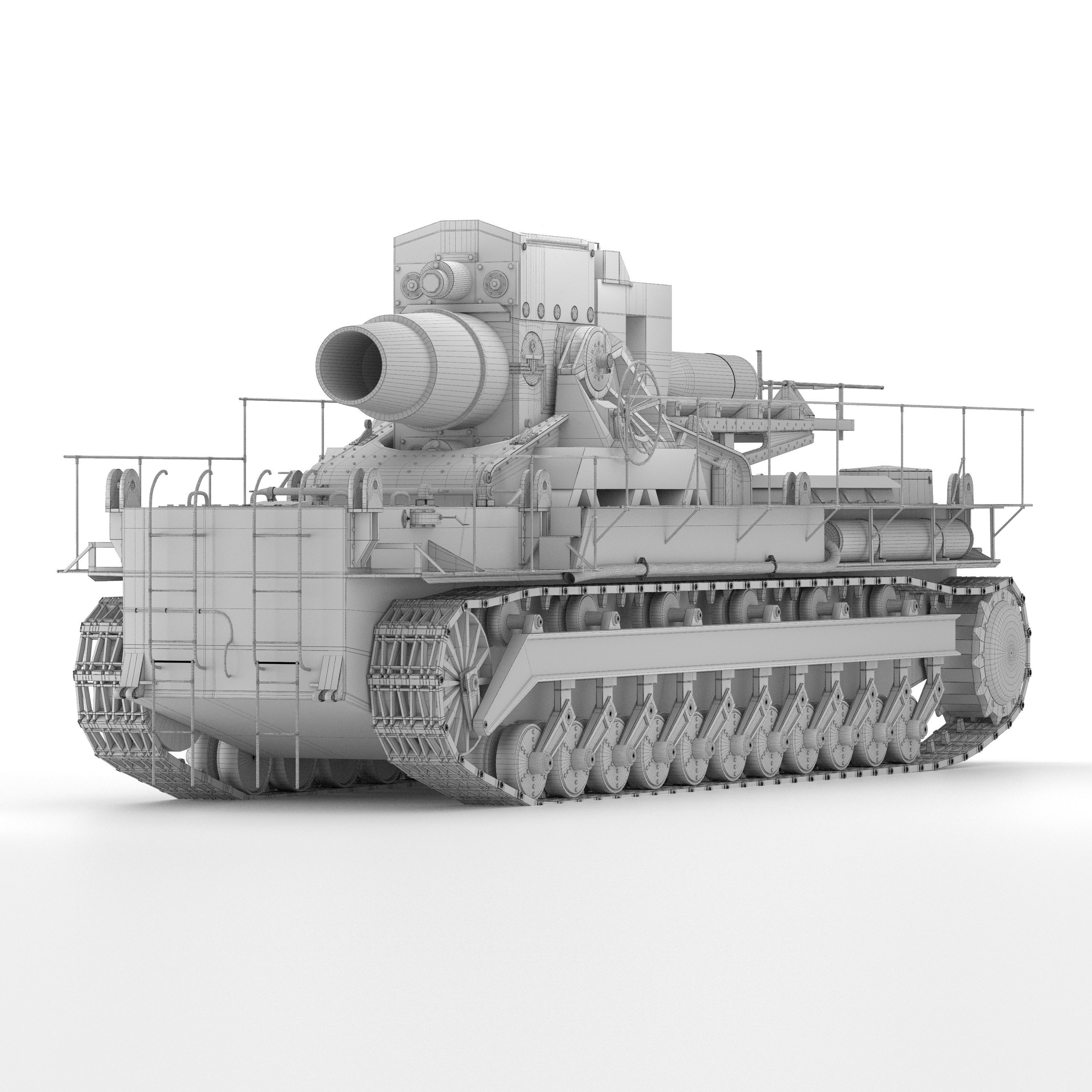 60 cm mortar Carl 3D model | CGTrader